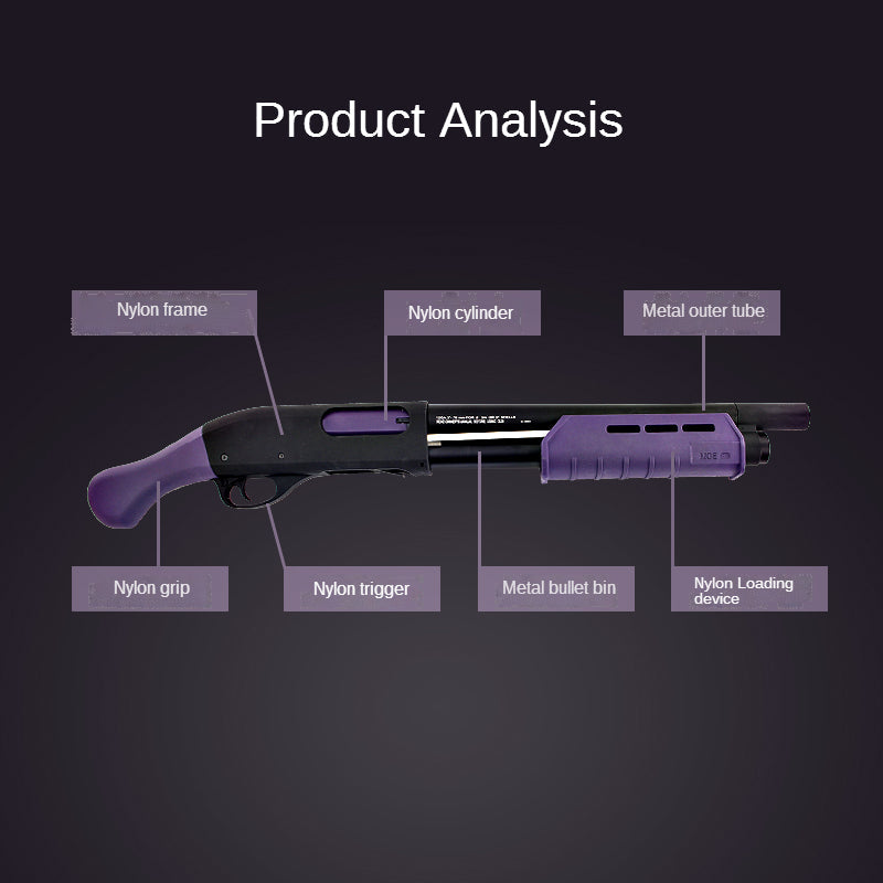 LDT M870 Dual-Use Version Shell Ejection Spray Soft Bullet Toy Gun ...