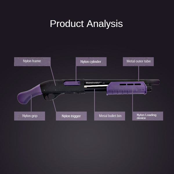 LDT M870 Dual-Use Version Shell Ejection Spray Soft Bullet Toy Gun ...