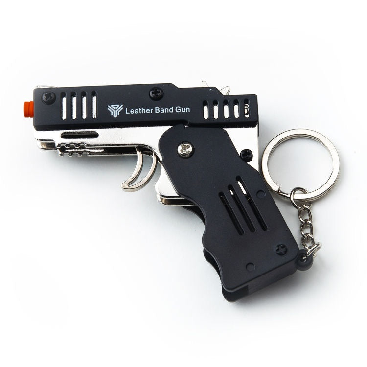 6-Round Mini Folding Rubber Band Gun-Metal Soft Bullet Gun – AKAG TOY