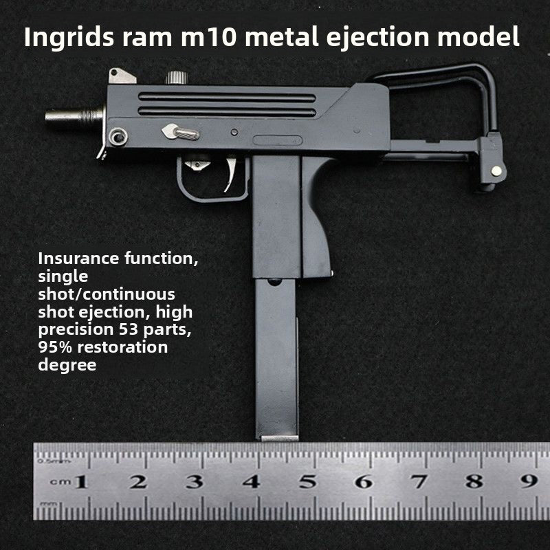 1:2.05 Metal Ingram M10 Detachable Shell-Ejecting Toy Gun Model – AKAG TOY
