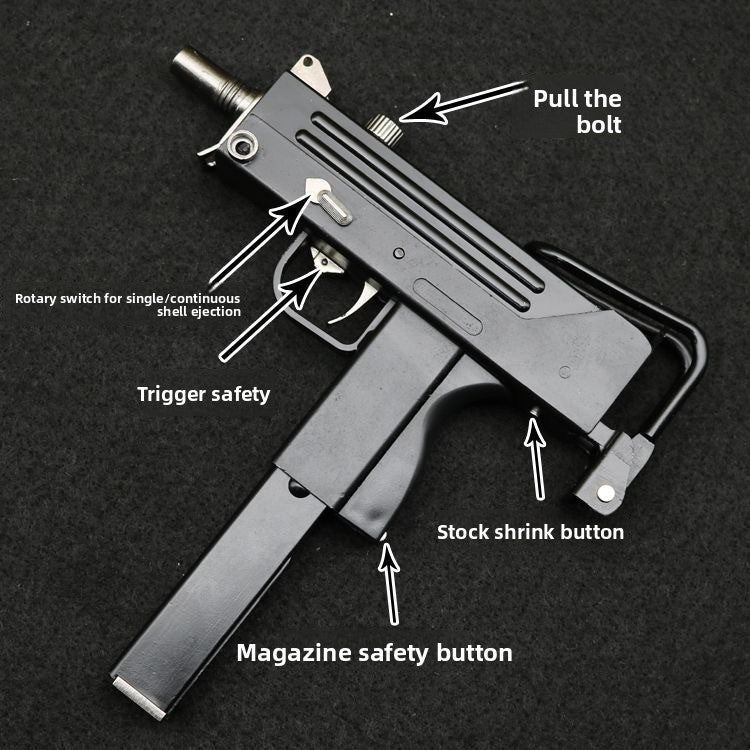 1:2.05 Metal Ingram M10 Detachable Shell-Ejecting Toy Gun Model – AKAG TOY