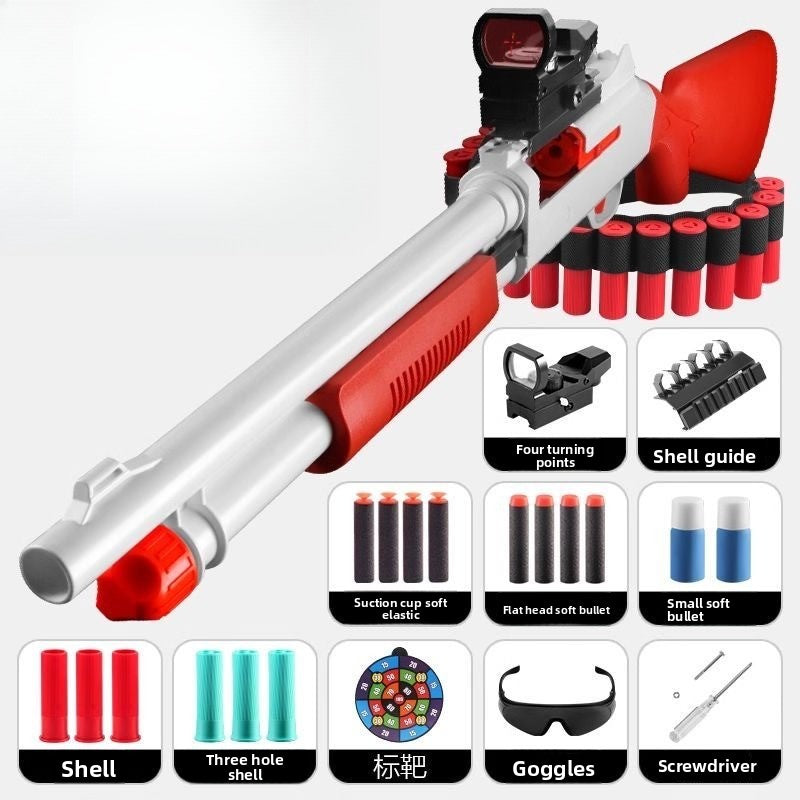 M870 Dual-Channel Loading Shell Ejection Soft Bullet Blaster – AKAG TOY