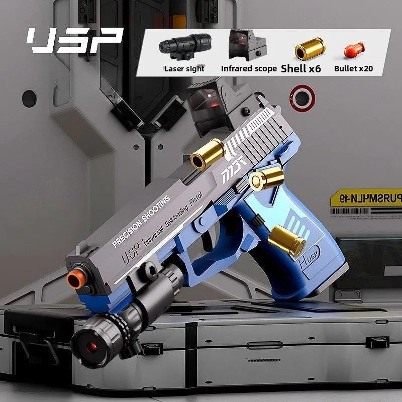 USP Automatic Shell Ejecting Soft Bullet Toy Gun – AKAG TOY